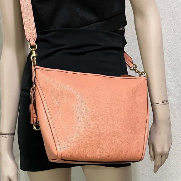 Coach | Bags | Coach C8482 Small Dufflette Light Coral Polished Pebbled ...